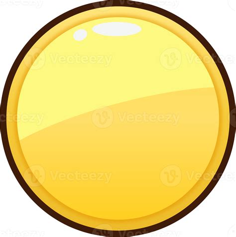 Yellow Cartoon Circle Button 10974566 Png