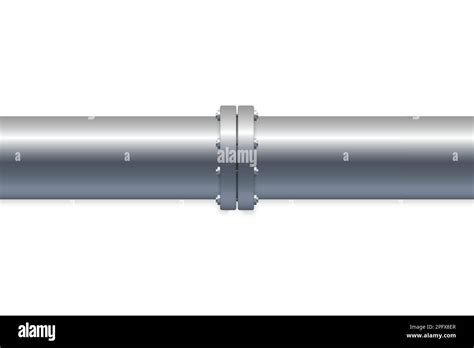 3d Realistic Pipe With Piping System Vector Illustration Stock Vector