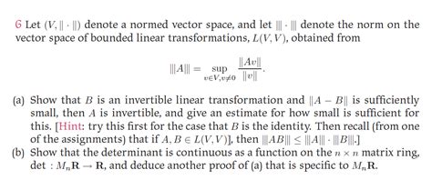 Solved Let V Denote A Normed Vector Space And Let Chegg Com
