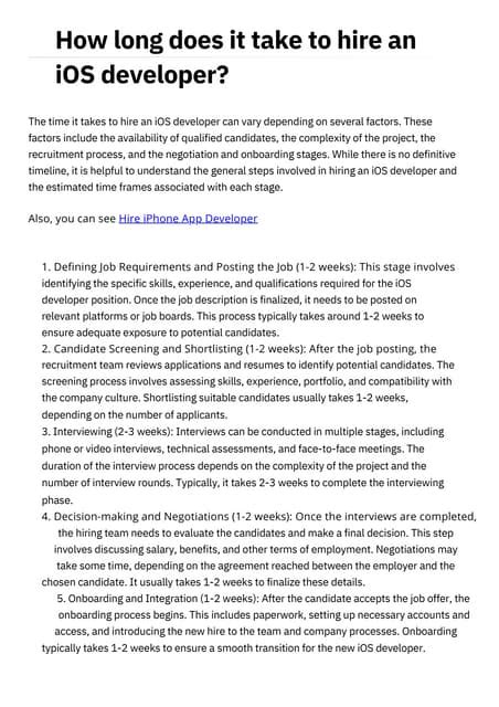 Hire Ios Developer Pdf