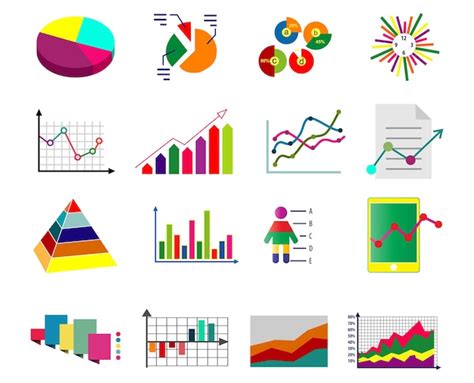 Statistic Diagram Chart Colorful Diagram Chart Graph Elements Vector