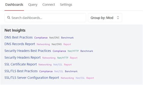 View Dashboards And Run Benchmarks In Turbot Pipes Turbot Pipes Blog
