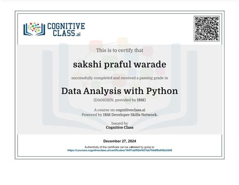 sakshi warade on linkedin dataanalysis python certification