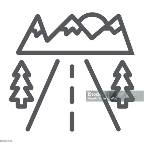 도로 선 아이콘 여행 및 길가 고속도로 표지판 벡터 그래픽 흰색 바탕에 선형 패턴입니다 10에 대한 스톡 벡터 아트 및 기타 이미지 Istock