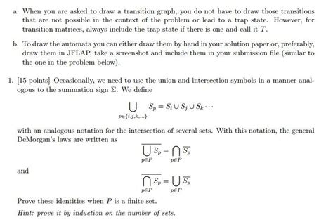 Solved A When You Are Asked To Draw A Transition Graph You Chegg