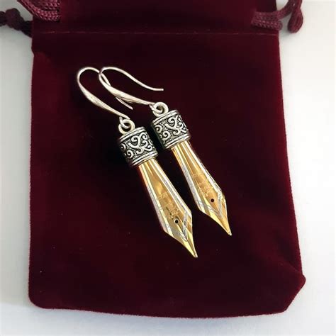 Pen Nib Earrings Etsy