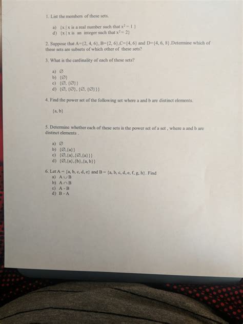 Solved 1 List The Members Of These Sets A Xx Is A Real