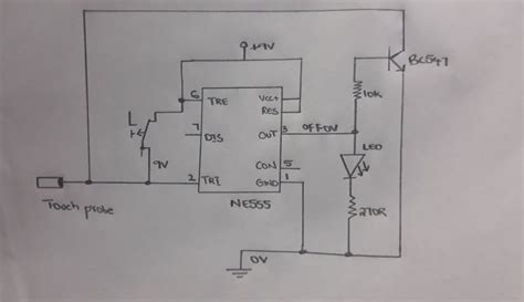 Latching Touch Sensitive Alarm Electronic Circuit