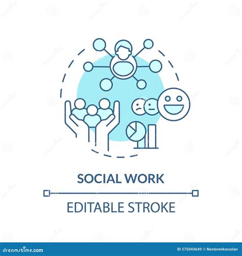 Social Work Blue Concept Icon Stock Vector Illustration Of Emotional