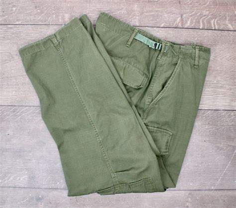 Vtg Mens 60s Vietnam War Us Army Ripstop Cargo Jungle Pants M Short