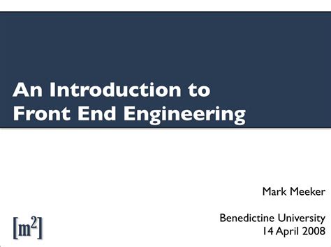 Pdf Introduction To Front End Engineering Dokumentips