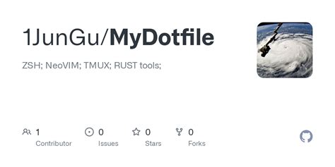 Github 1jungumydotfile Zsh Neovim Tmux Rust Tools