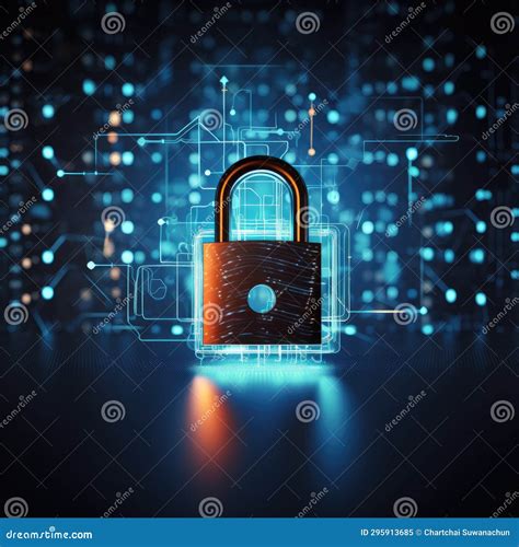 Cybersecurity And Data Concept Lock Binary Digits Key Background