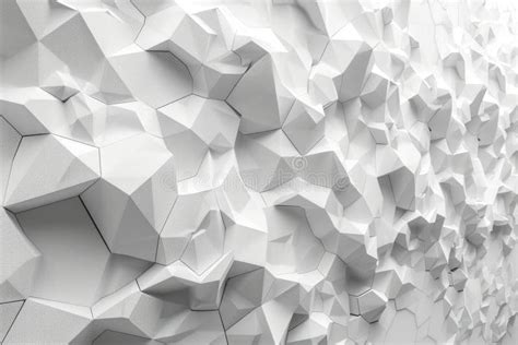 White Geometric Abstract Animation Seamless Loop 3d Render Stock Illustration Illustration