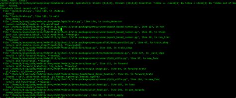 yolof训练报错cuda indexkernel cu 84 operator block [0 0 0] thread