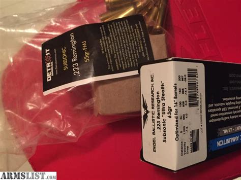 Subsonic 223 Rounds Agentgross