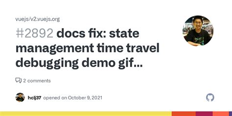 docs fix state management time travel debugging demo broken