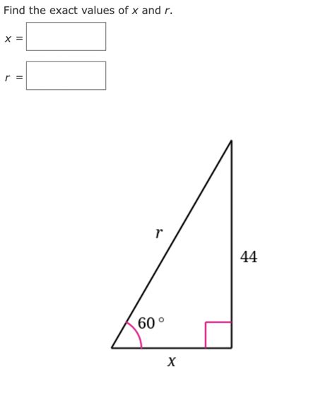 Solved Find The Exact Values Of X And R X R Chegg