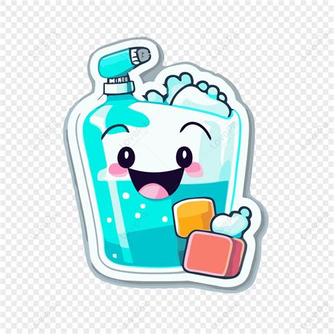 귀여운 비누 디스펜서 스티커 일러스트 클립 아트 벡터상표 Png 일러스트 무료 다운로드 Lovepik