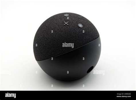 Amazon Echo Dot Alexa Virtual Assistant Ai On White Background Stock