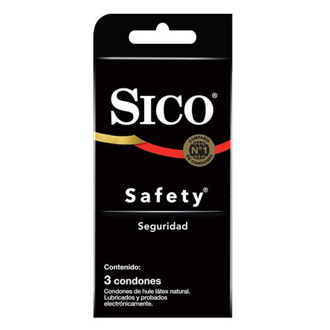 Condón Sico Safety 3 Pzas 3 Pzs Basicos