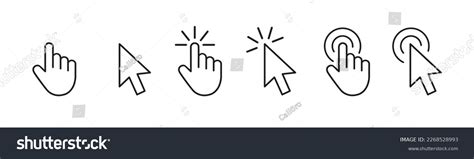 Pointer Cursor Mouse Icon Clicking Cursor Stock Vector Royalty Free Shutterstock