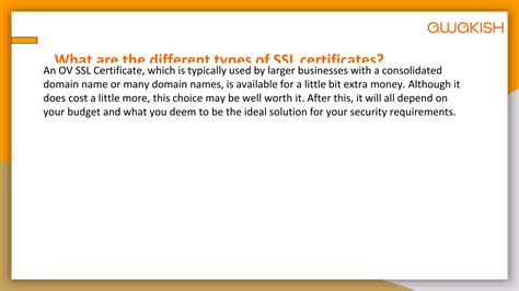 Types Of Ssl Certificates For Every Business Need Pptx