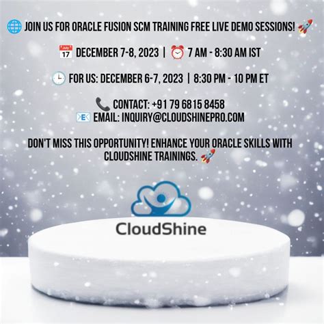 Cloudshine Training On Linkedin Oracle Oraclefusion Fusionscm Demosessions Cloudshinetraining