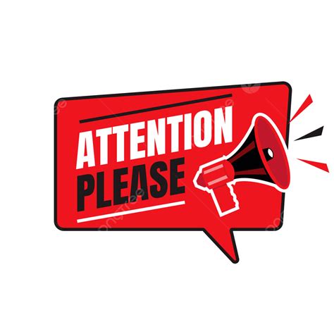 Attention Please Announcement Sign Vector Important Announcement