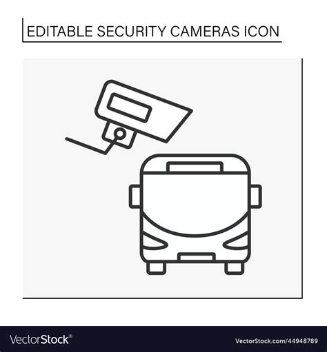 Video Surveillance Line Icon Royalty Free Vector Image