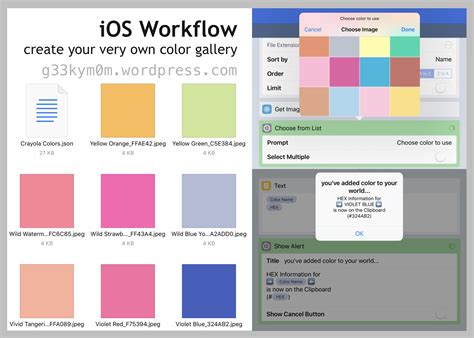 Ios Workflow Create Your Very Own Color Gallery Create Yourself