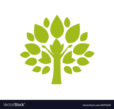 Tree Logo Image Creative Cartoon Design Royalty Free Vector