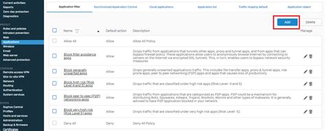 Sophos Firewall How To Create An Exception In Application Filter Recommended Reads Sophos