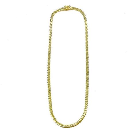 Miami Cuban Chain 10k Yellow Gold 5mm 50cm 【solid】 Grillz Jewelz