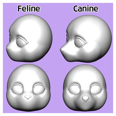 Csp 3d Chibi Feline And Canine Reference Models By Trashbambi