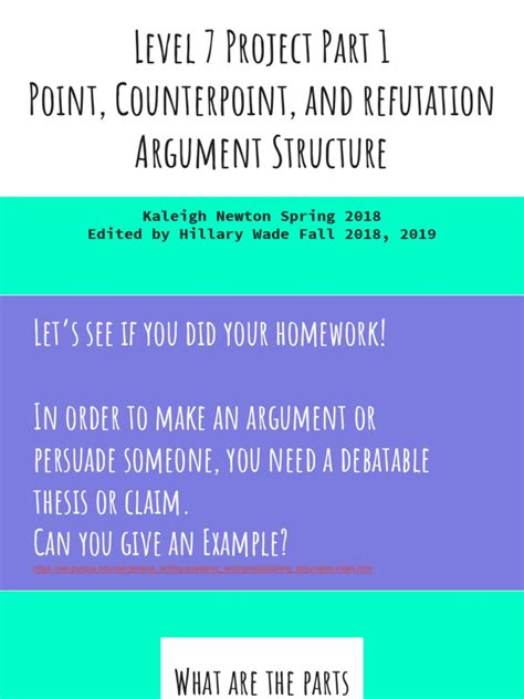 Level 7 Project Part 1 Point Counterpoint And Refutation Argument