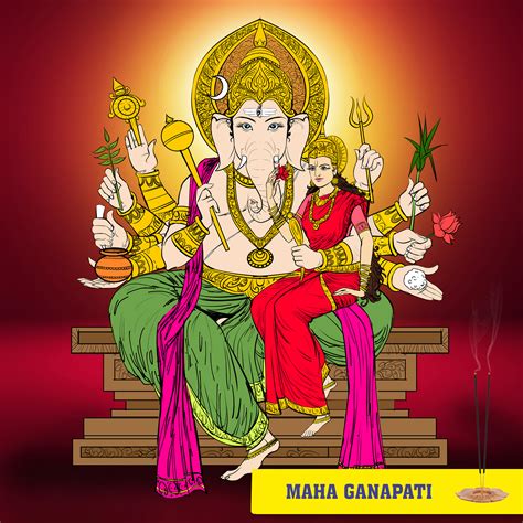 Lord Ganesha - The 10th form of Lord Ganesha is known as Maha Ganapati. True to his name, Maha ...