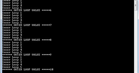 Nested For Loops In C Pprogramming