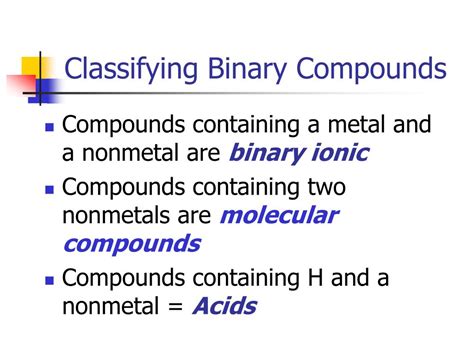 Ppt Naming Starts With Classifying Compounds 3 Types Powerpoint