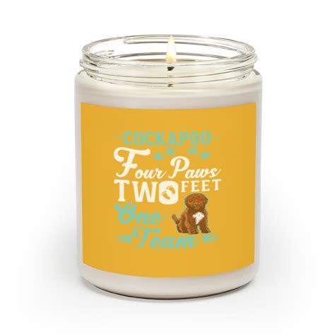 Cockapoo Four Paws Two Feet One Team Cockapoo Scented Candles Sold By Pepitablinglish Sku