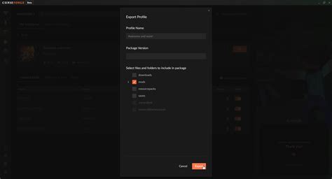 exporting a modpack for curseforge project submission curseforge support
