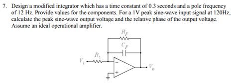 Solved 7 Design A Modified Integrator Which Has A Time