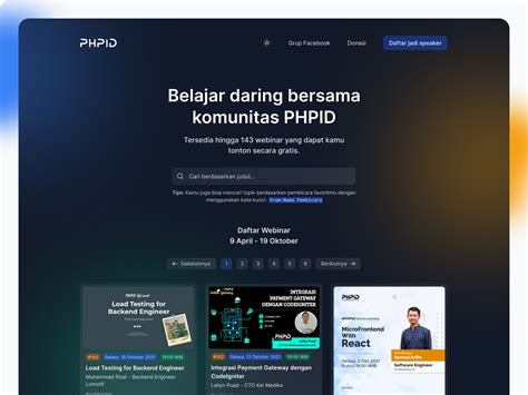 PHPID Online Learning Website Redesign By Faqih Muntashir On Dribbble