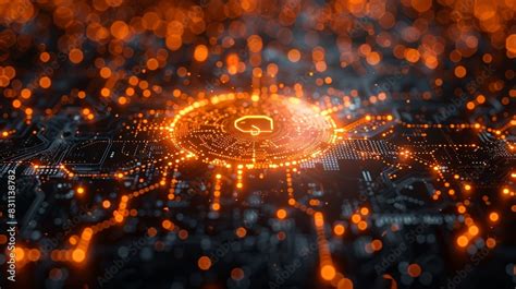 Detailed Depiction Of A Qubit Surrounded By Ai Driven Data Points Highlighting Their Combined