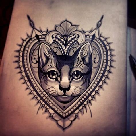 30 Creative Cat Tattoo Ideas Lovable To All Cat Lovers Cat Portrait