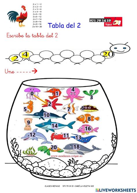 Tabla Del 2 Online Exercise For 3 Primaria Live Worksheets
