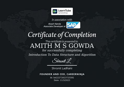 Amith M S Gowda On Linkedin Datastructures Algorithms Certified
