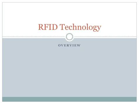 PPT RFID Technology PowerPoint Presentation Free Download ID