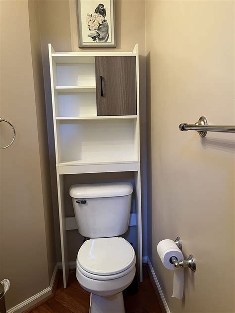 4 Tier Space Saving Toilet Sorage Cabinet With Open Shelves Costway