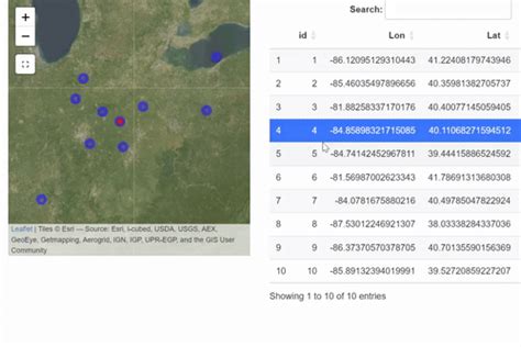 R Communicate 2 Ways Between Dt And Leaflet Stack Overflow
